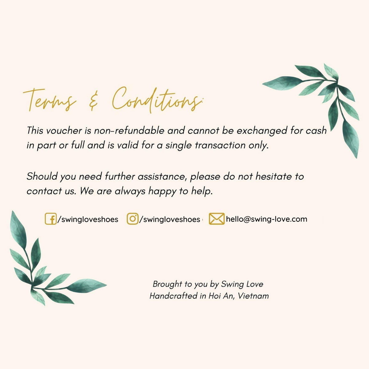 Swing Love Gift Cards